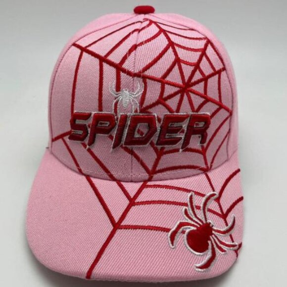 Accessories | Pink Spider Web Embroidered Baseball Cap Cute Gothic ...